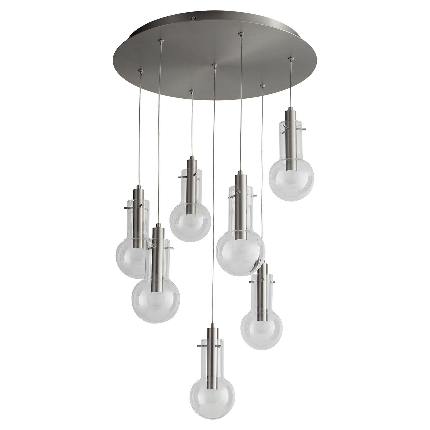 Oxygen Primo Satin Nickel Pendant | Cleveland Lighting