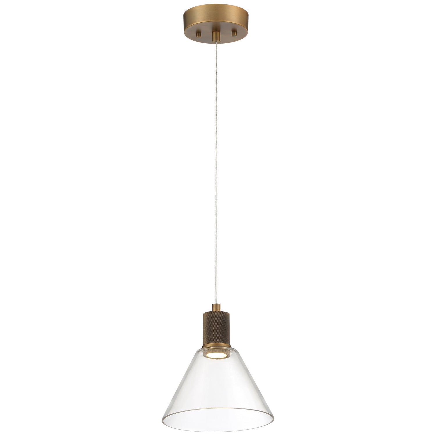 Access Port Nine Martini Antique Brushed Brass Pendant | Cleveland Lighting