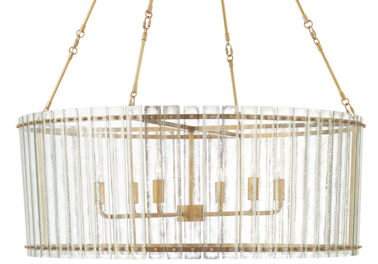 Visual Comfort Signature Cadence Hand-Rubbed Antique Brass Chandelier ...