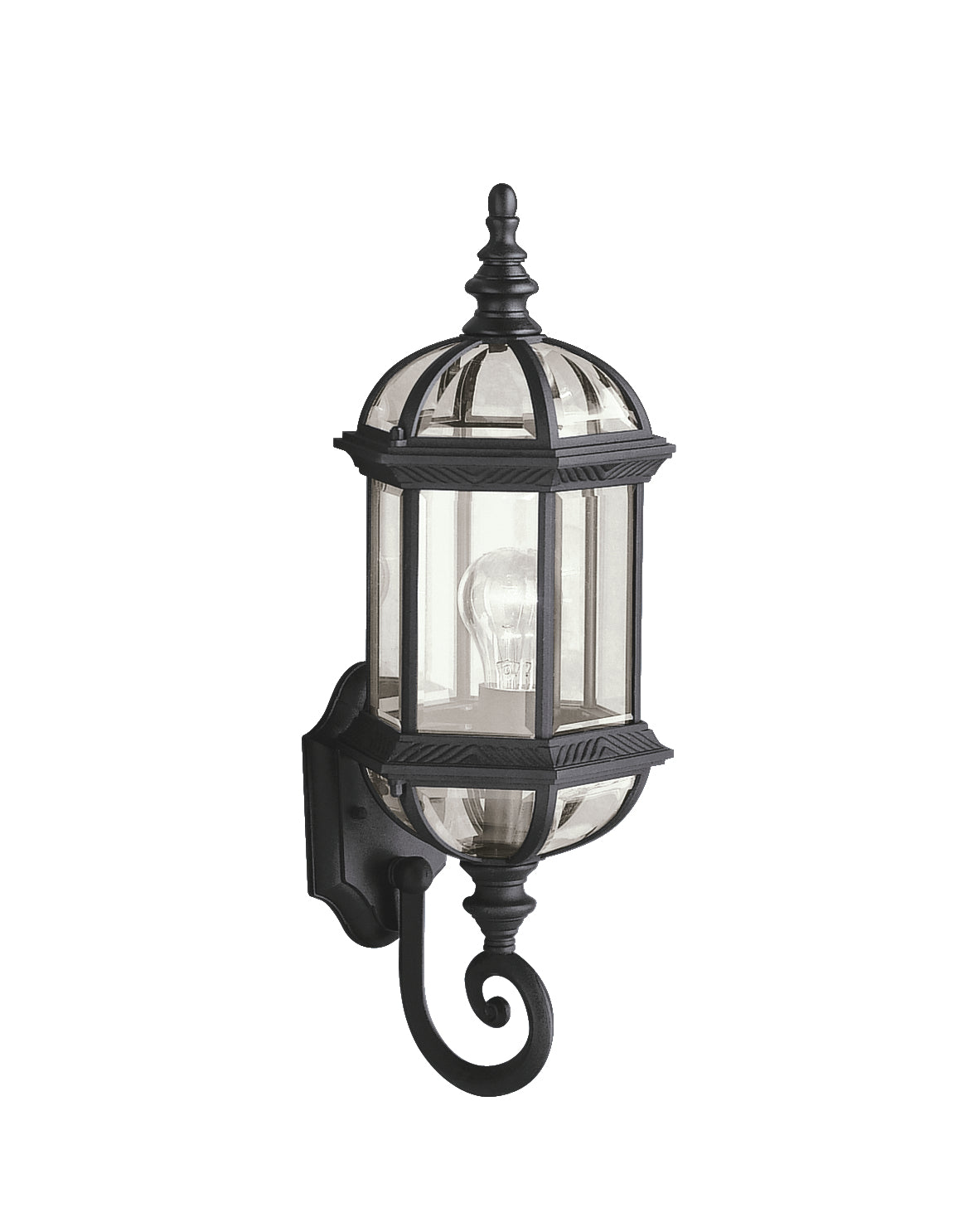 Barrie Outdoor Bottom Mount Scroll Wall Light - 9736BK by Kichler from ...