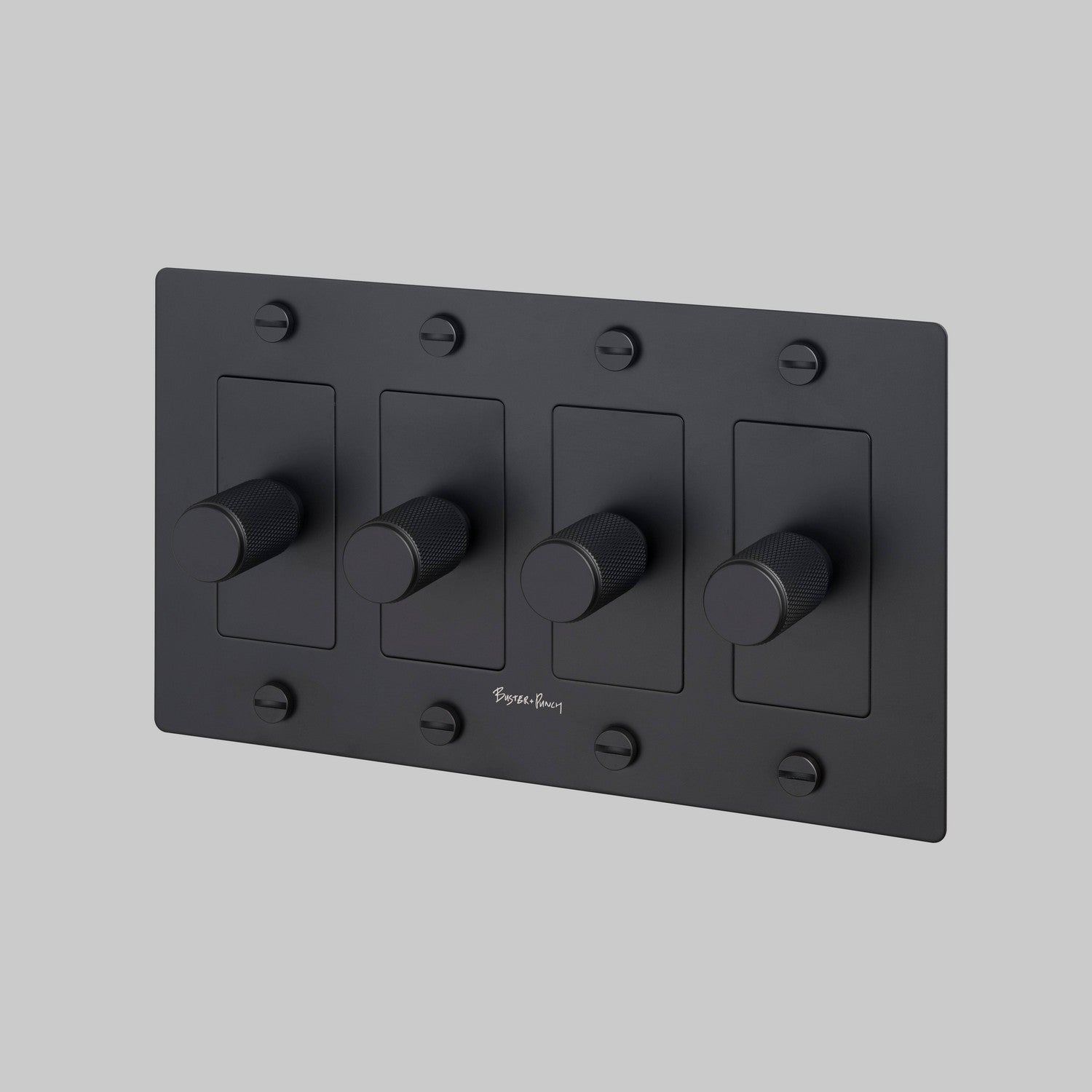 Complete 4-Gang Cross Knurl Dimmer Switch - NDK-024351 by Buster ...
