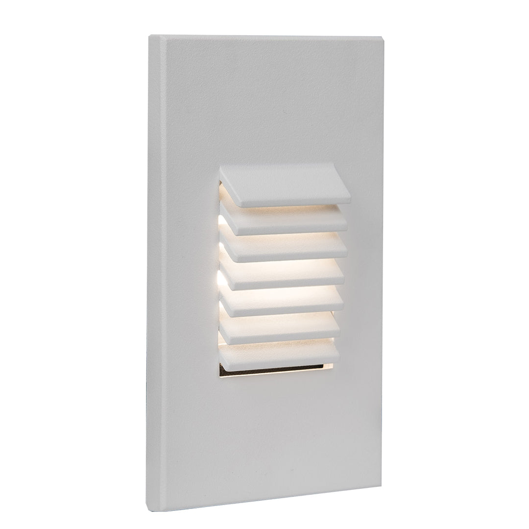 120V LED220 Vertical Louvered Step / Wall Light - WL-LED220A-AM-WT by W ...