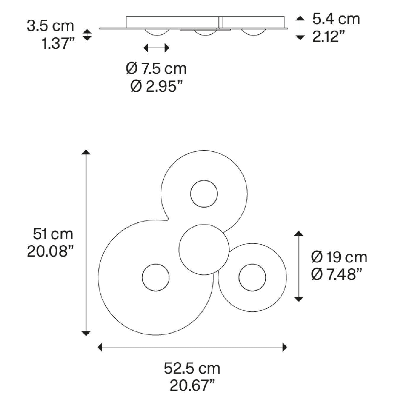 Bugia Triple Ceiling Flush Light | Lodes – Cleveland Lighting