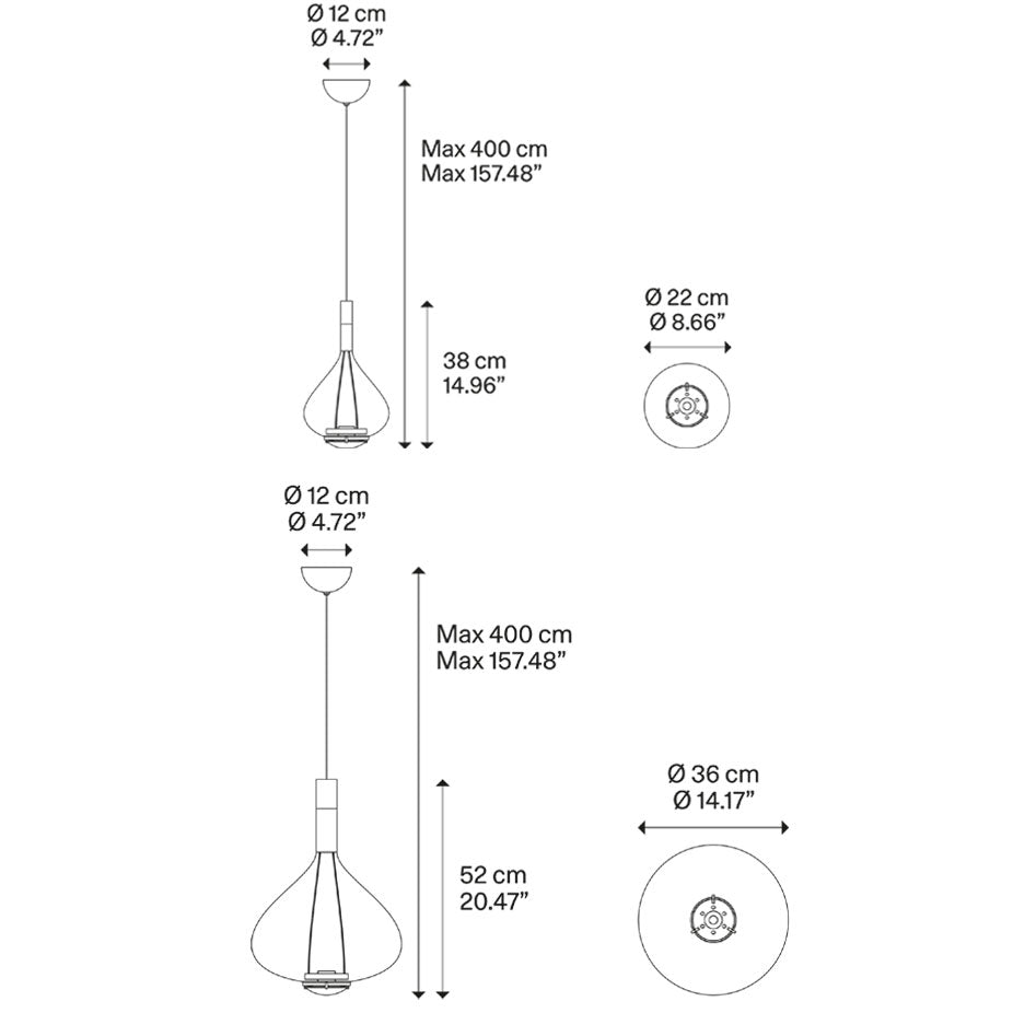 Sky Fall Suspension - 14821 0027U by Lodes from Cleveland Lighting