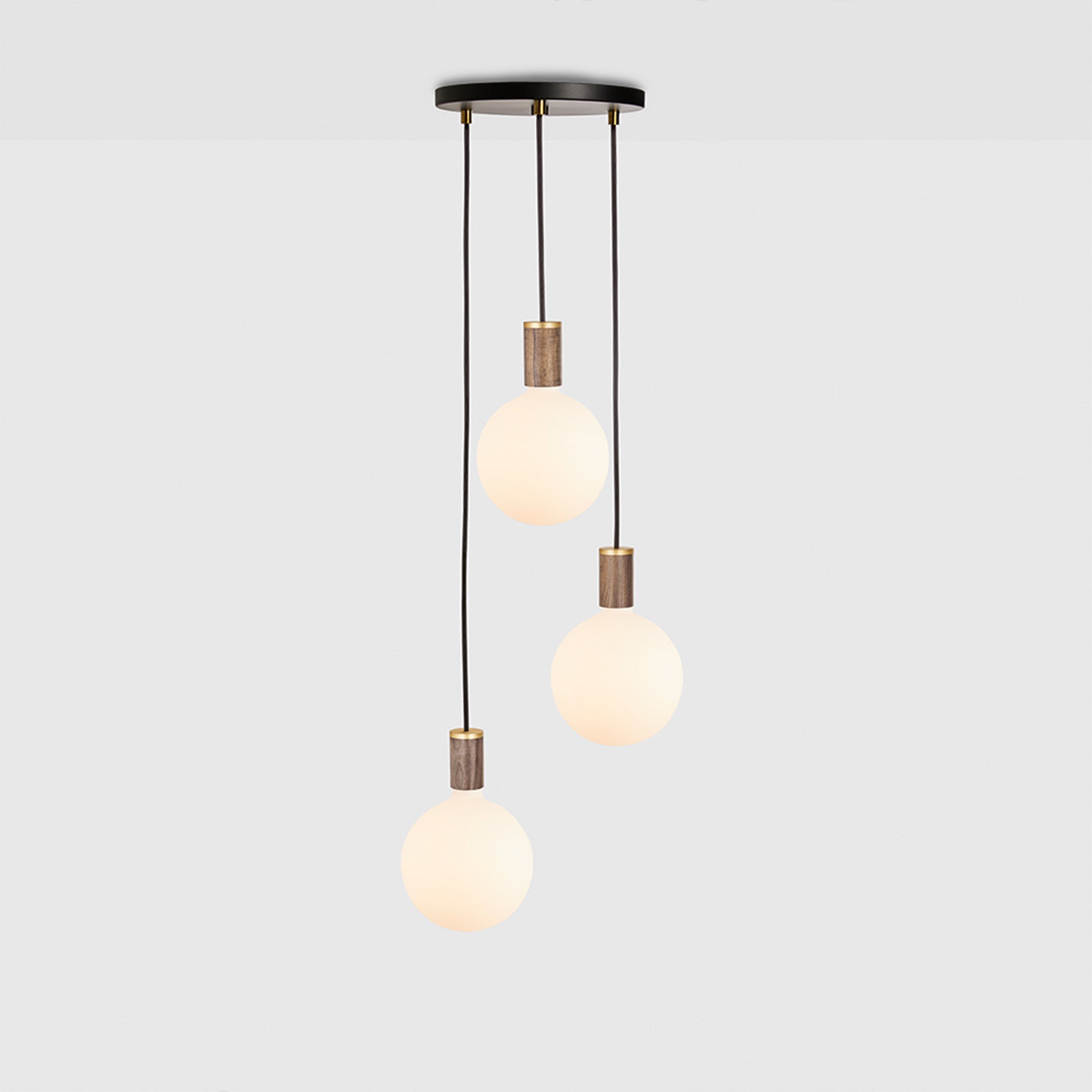 Triple Pendant in Walnut + Sphere IV - CP-BLK-SET-TRI-WP-01-US by Tala ...