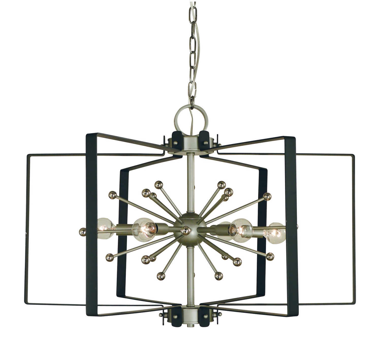 Vega Chandelier - L1120 SP/PN/MBLACK by Framburg from Cleveland Lighting